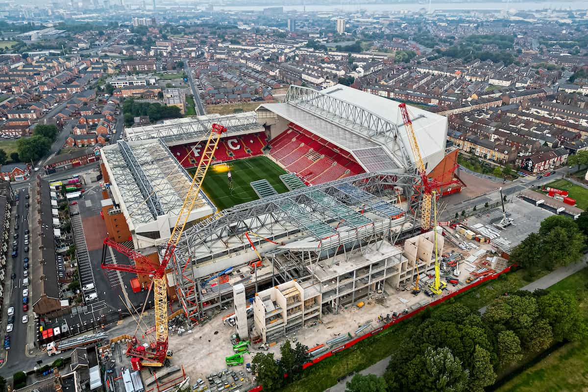 Anfield Road Expansion: 365 days, 3,700 tonnes of steel and 1 spade ...