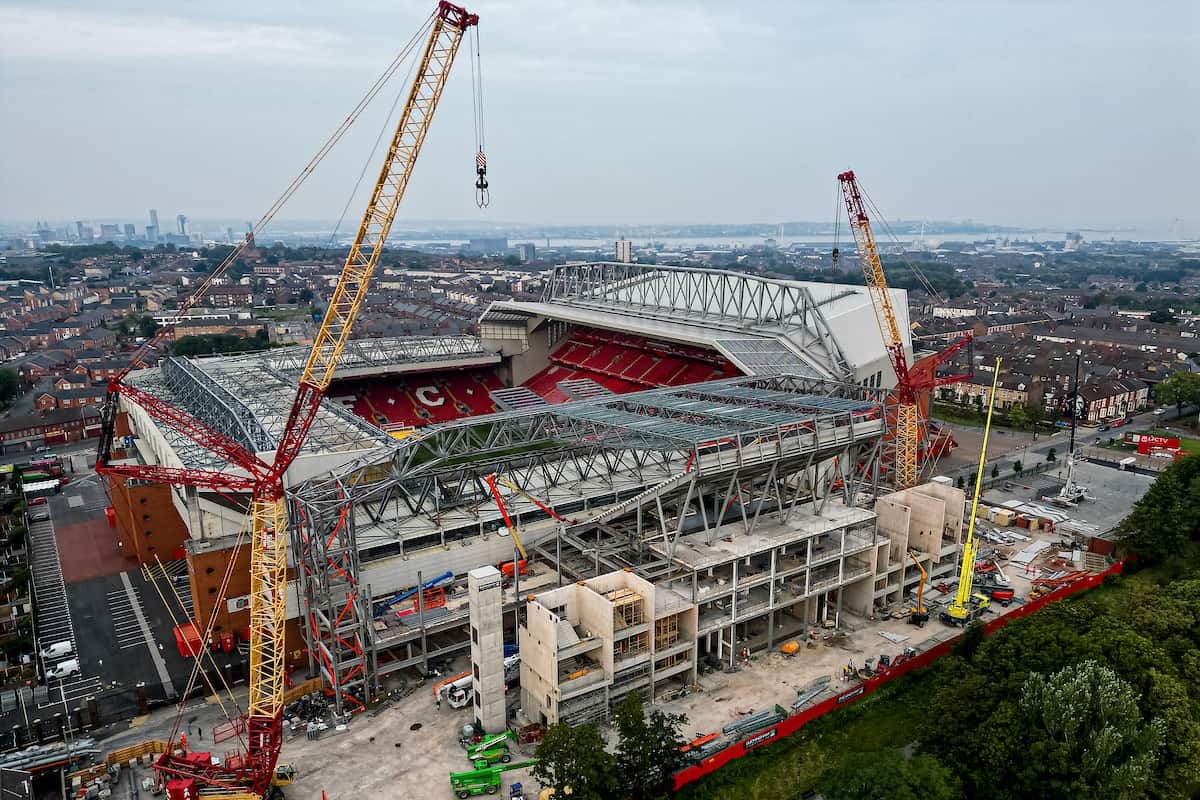 10 new photos of Anfield Road End expansion nearly 1 year into build ...